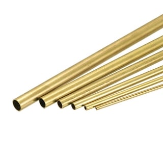6pcs Brass Tube, 1.5mm-6.5mm OD 0.2mm Wall Thickness 300mm Length Metal ...