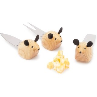 Cheese Knives Set, Mouse Design (3 Pieces) - Bed Bath & Beyond - 35975238