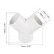1" Pipe Fittings 3 Way Y Shape Water Joint Connectors Adapters - White ...