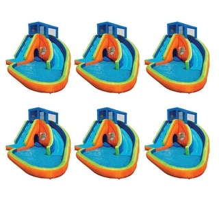 Banzai Sidewinder Falls Inflatable Kiddie Pool with Slides & Cannons (6 ...