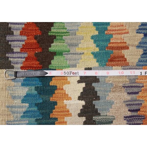 Hand-Woven Sangat Kilim Salikha Grey/Rust Rug - 8'6" x 9'7" - Bed Bath ...
