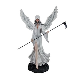 Gothic 23 Inch Tall White Angel of Death W/ Scythe Statue - Bed Bath ...
