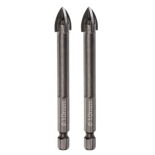 2pcs Titanium Masonry Drill Bit Triangle Drill Bit w Hex Shank - Bed ...