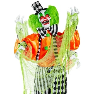 The Motion Activated Animatronic Killer Clown Halloween Prop - Bed Bath ...