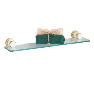 Floating Glass Shelf Kit 20 3/4 W Solid Brass Brackets Renovators ...