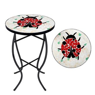 Outdoor Mosaic Side Table Small Patio Table Coffee Table Ladybird ...