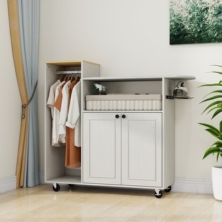 Ironing Cart With Rolling Ironing Board Multipurpose Ironing Cabinet ...