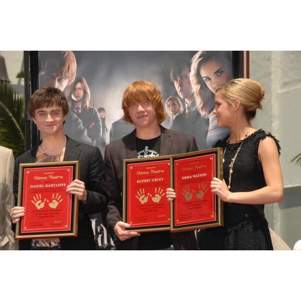 Daniel Radcliffe Rupert Grint Emma Watson At The Induction Ceremony For ...
