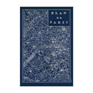 Paris le de France Blueprint Map Paris Maps Retro Art Print/Poster ...
