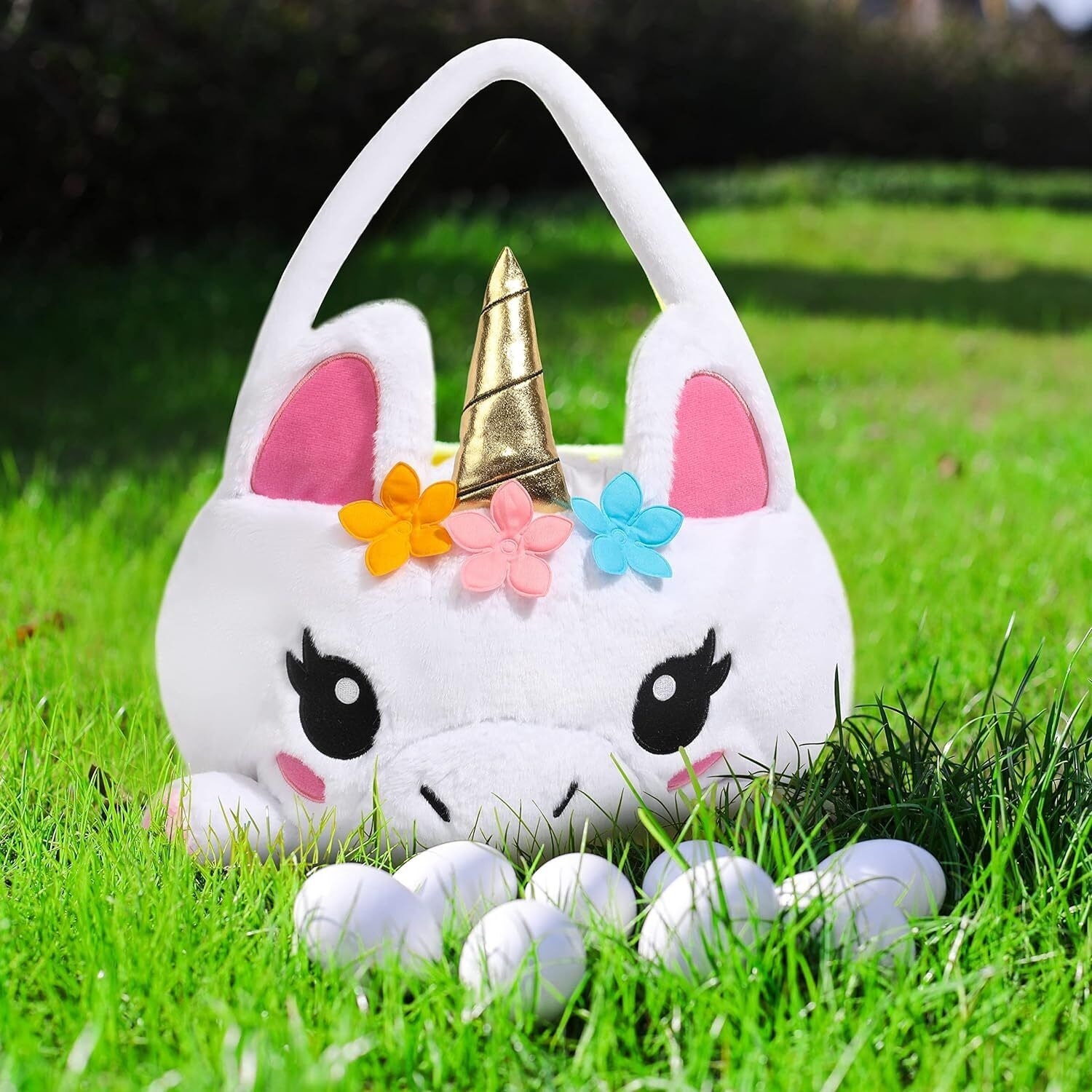 Plush easter basket store