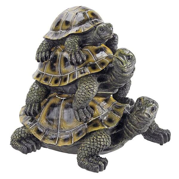 Design Toscano Three's a Crowd Stacked Turtle Statue - Bed Bath ...