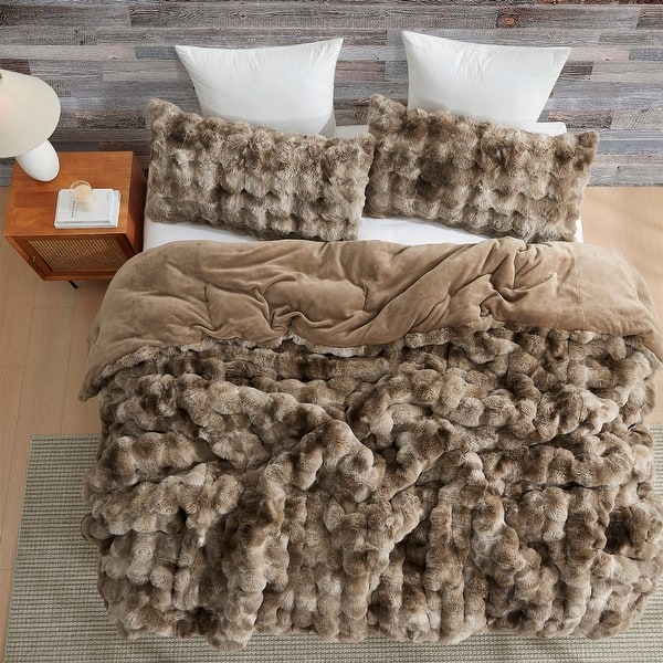 Beary Soft - Coma Inducer® Oversized Comforter Set - Kodiak Brown - Bed ...