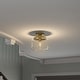 Tatum 11" Wide Semi Flush Mount with Glass Shade - Bed Bath & Beyond ...