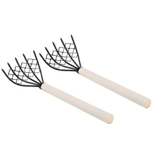 2Pcs 15" 5-Tine Claws Hand Rake Shell Clam Digger Dig Seafood Rake with ...