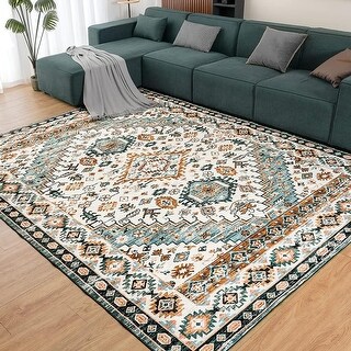 Area Rug 5x7 Machine Washable Rugs for Living Room, Floor Rugs,Green ...