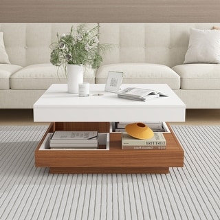 2 Tier Farmhouse Wooden Center Table with Storage - Bed Bath & Beyond ...