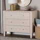 Leyna Modern Beige Faux Shagreen 3-Drawer Storage Cabinet - Bed Bath ...