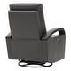 Spruce & Spring Regan Leather Power Recliner Swivel Glider Rocker with ...