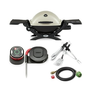 Weber Q1200 Liquid Propane Grill Titanium All-in-One Bundle - Bed Bath ...