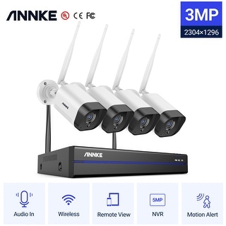 ANNKE 8CH 5MP Wireless NVR Security System,100 ft Night Vision AI Human ...