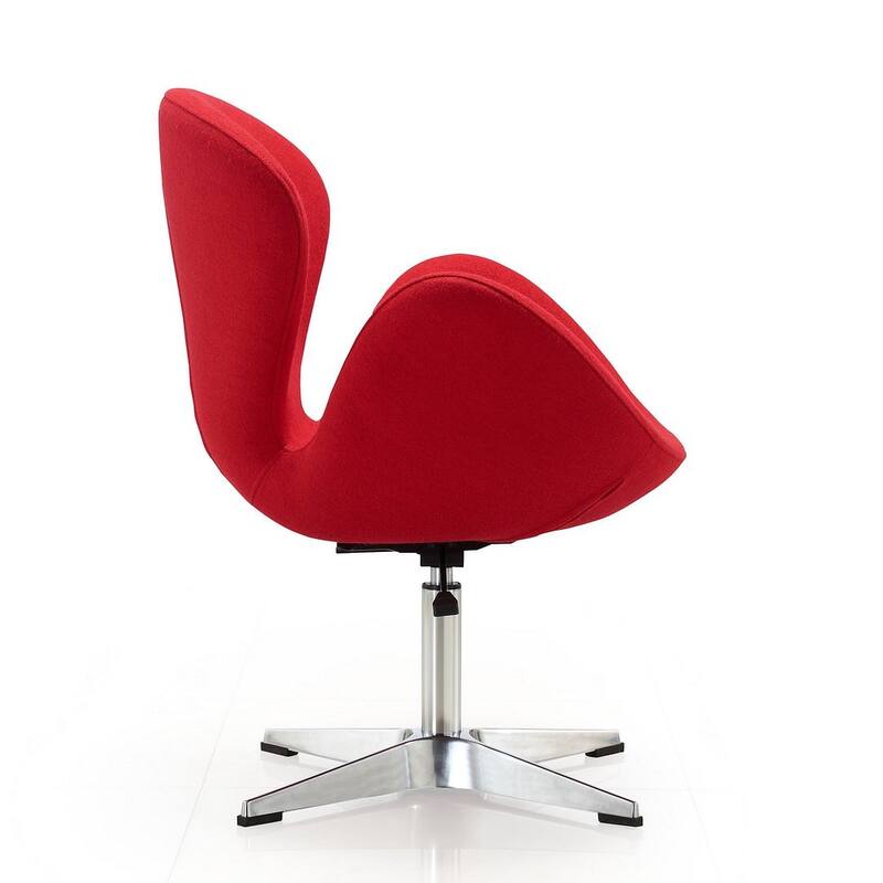Manhattan Comfort Raspberry Upholstered Swivel Lounge Chair - Set of 2 ...