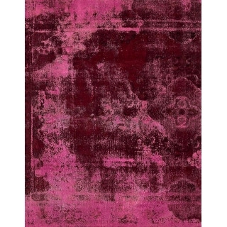 Ahgly Company Machine Washable Abstract Pink Violet Pink Area Rugs ...
