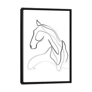 iCanvas "Equus No. 13 / Horse With One Line" by Dane Khy Framed Canvas ...