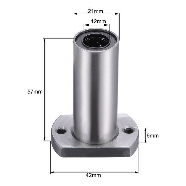 Linear Motion Ball Bearings Extra Long Oval Flanged - LMH12LUU 2Pack ...