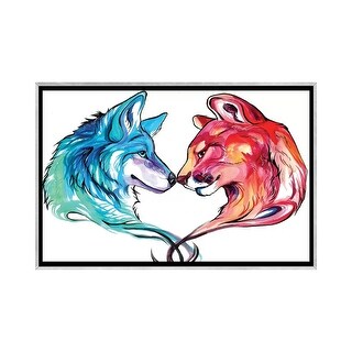 iCanvas "Mountain Lion and Wolf" by Katy Lipscomb Framed - Bed Bath ...