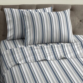 Scott Living Stripe Teo Sateen TENCEL Tri-Blend 500 Thread-Count Luxury ...