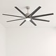 72 inch Smart Ceiling Fan with Remote and App, 8 Wood Blades, 18W LED ...