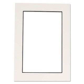 11x14 Mat for 8.5x11 Photo - White with Black Core Matboard for Frames ...