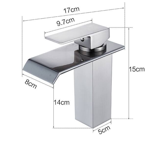 Waterfall Widespread Single Hole Bathroom Iron Faucet - Bed Bath ...