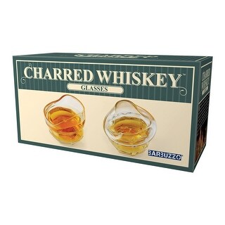Urban Trend UTU3BR0137 Barbuzzo Charred Whiskey Glass, Pack Of 2 - Bed ...