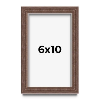 6x10 Shadow Box Frame Brown | 1.125 inches Deep Real Wood Rustic - Bed ...