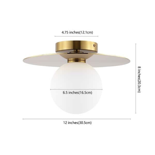 SAFAVIEH Lighting Finlay Flush Mount - 12" W x 12" D x 8" H - Bed Bath ...