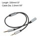 Headset Splitter Cable 3.5mm Female to 2 Dual TRS Male Headphone Mic ...