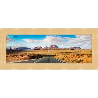 39x13 or Puzzle Traditional Natural Complete Wood Panoramic Frame with ...