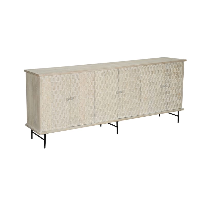 Ava 6-door Solid Wood Sideboard - Overstock - 41054743