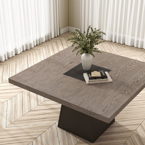 rustic oak square dining table