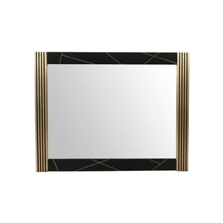 Allure Modern Style Mirror Made with Mango Wood & Finish with Brass ...