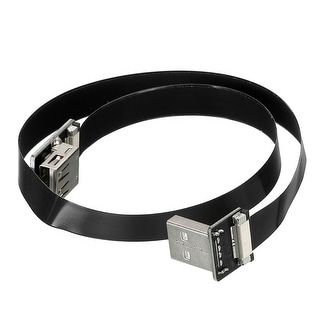 FPV FFC Cable 20 Pins 0.5mm 400mm for HD 4K W 90 Degree USB Male to USB ...