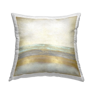 Stupell Golden Reflection Abstraction Printed Outdoor Throw Pillow ...