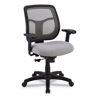 Apollo Mid-Back Mesh Chair Silver Seat Silver Back Black Base - Bed ...