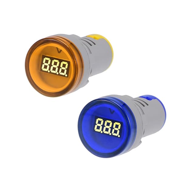 Digital LED Display Voltmeter AC 60-500V Signal Indicator Blue Yellow ...