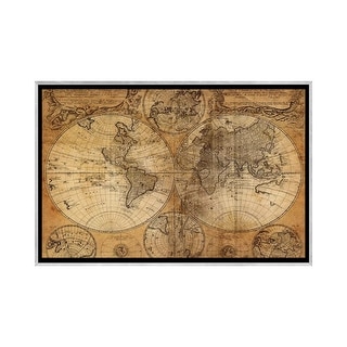 iCanvas "Vintage Map" by GraphINC Studio Framed - Bed Bath & Beyond ...