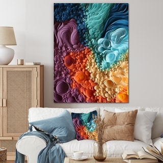 Designart "Rainbow Reverie Collages II" Abstract Collages Wall Art ...