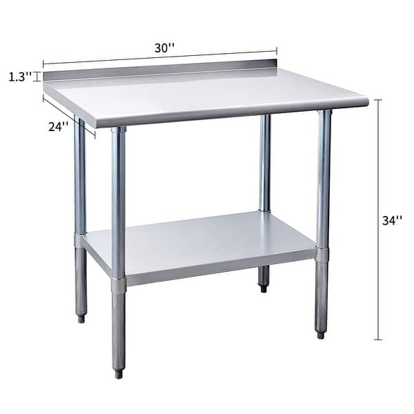 24 x 30 Inches Stainless Steel Work Table with Undershelf - Bed Bath ...