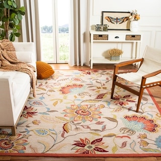 SAFAVIEH, Handmade Four Seasons Hartraud Floral Rug - Bed Bath & Beyond ...