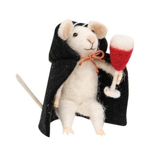 Felted Halloween Vampire Mouse Ornament - 4" x 2.75" x 3.5" - Bed Bath ...